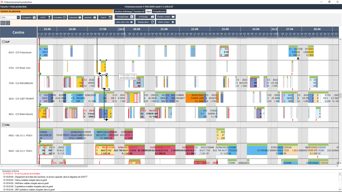 Intégrateur logiciel MES, solution ordonnancement industrielle, retour expérience